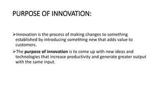 Innovation ppt | PPT