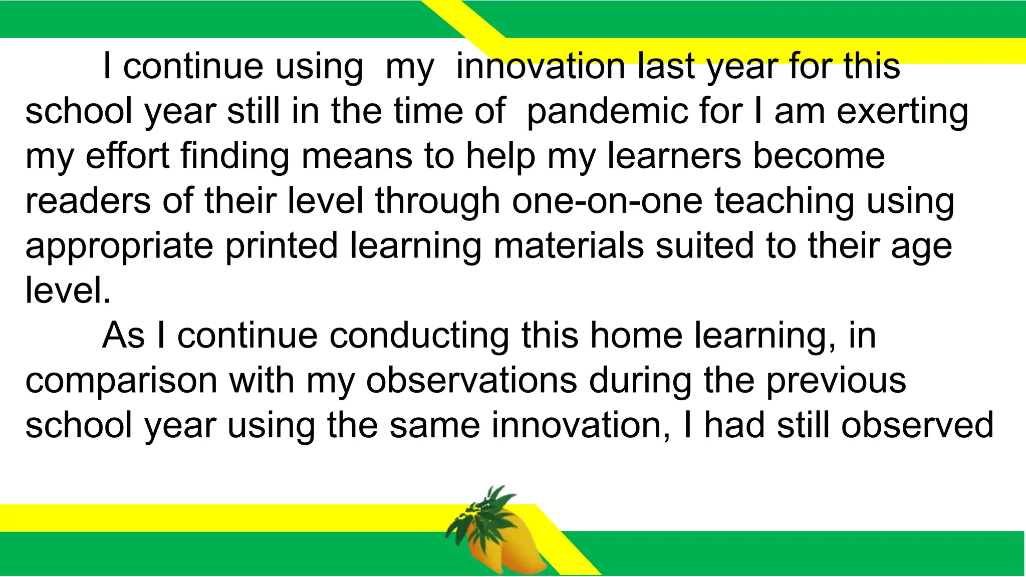 innovation presentation.pptx for preschool learners to help them for an ...