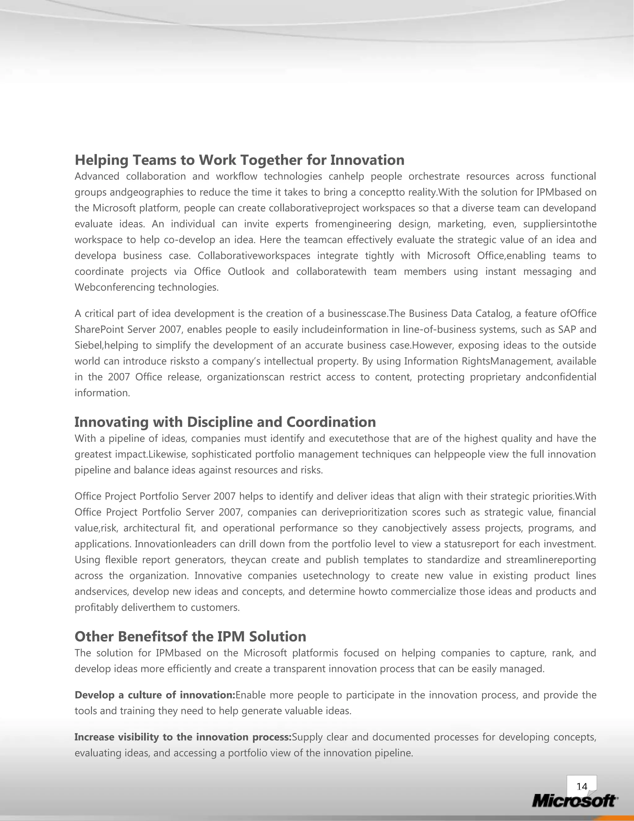 Innovation process management whitepaper | DOCX