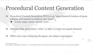 Project Pitch: Answer Set Programming for Procedural Content Generation ...
