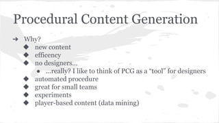 Project Pitch: Answer Set Programming for Procedural Content Generation ...