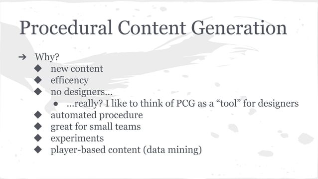 Project Pitch: Answer Set Programming for Procedural Content Generation ...