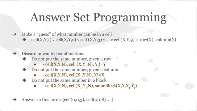 Project Pitch: Answer Set Programming for Procedural Content Generation ...