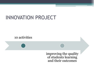 Innovation project presentation activities | PPTX