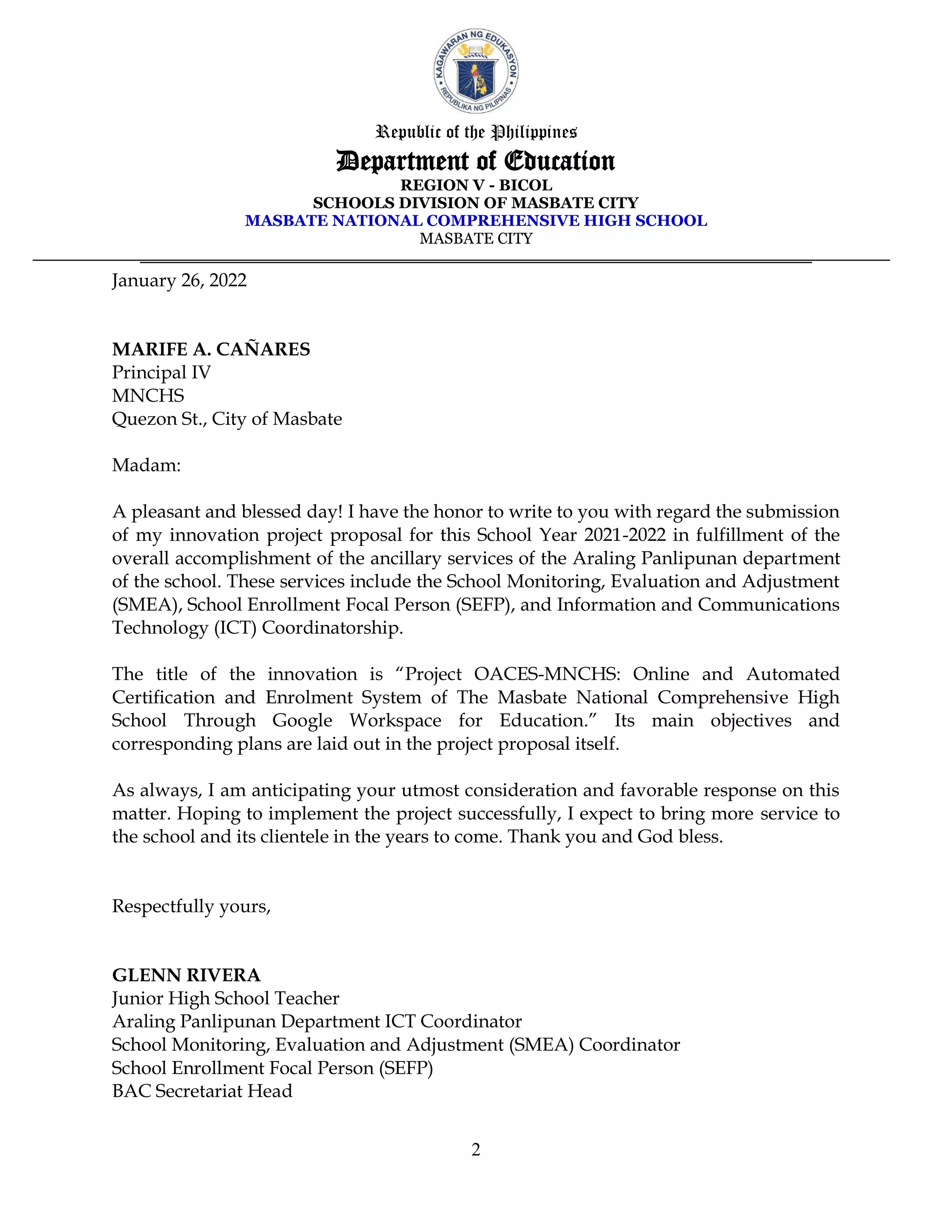 Innovation Project Proposal in DepEd - Super Draft | PDF