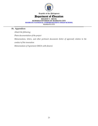 Innovation Project Proposal in DepEd - Super Draft | PDF