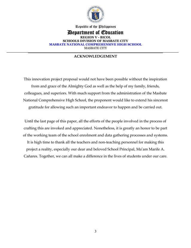 Innovation Project Proposal in DepEd - Super Draft | PDF