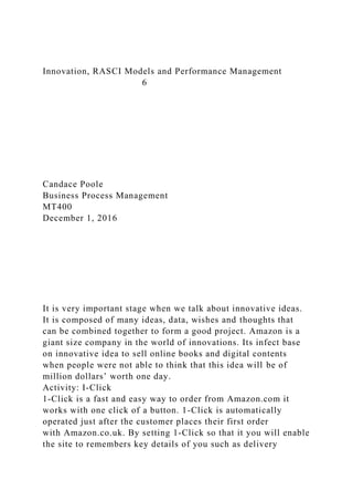 Innovation, RASCI Models and Performance Management 6.docx