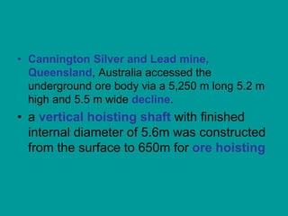 Innovations and trend in metal mining & tunnellng | PPT