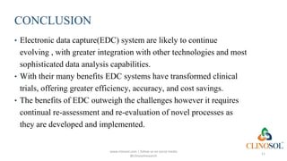Innovations in Electronic Data Capture (EDC) Systems for Clinical Trials | PPTX
