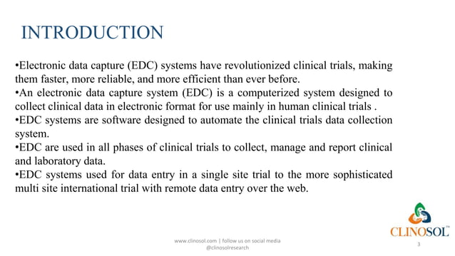 Innovations in Electronic Data Capture (EDC) Systems for Clinical ...
