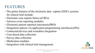 Innovations in Electronic Data Capture (EDC) Systems for Clinical ...