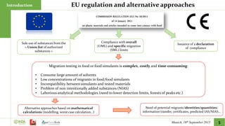 Safety evaluation of plastic food contact materials using analytical | PPT