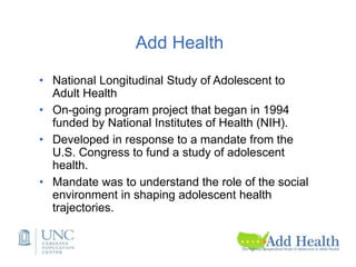 Innovations in measurement from the U.S. Add Health Study | PPTX