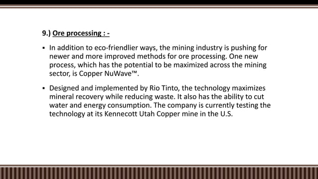 Innovations in mining industry | PPTX | Geology | Science