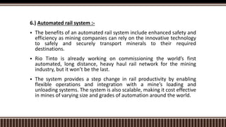 Innovations in mining industry | PPTX