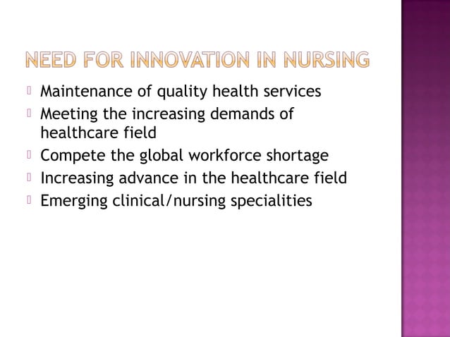Innovations in nursing | PPT