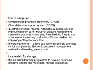 Innovations in nursing | PPTX