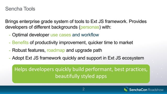 Innovations in Sencha Tooling and Framework | PPT