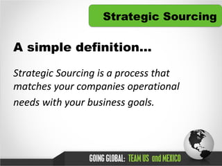 Innovations in Strategic Sourcing | PPT
