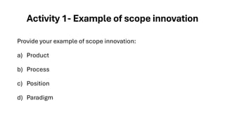 Innovations models- Incremental, radical or disruptive | PDF