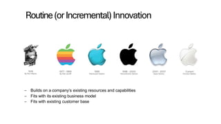 Innovations models- Incremental, radical or disruptive | PDF