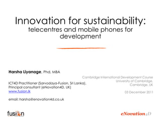 Innovation & sustainability | PPT