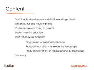 Innovation & sustainability | PPT