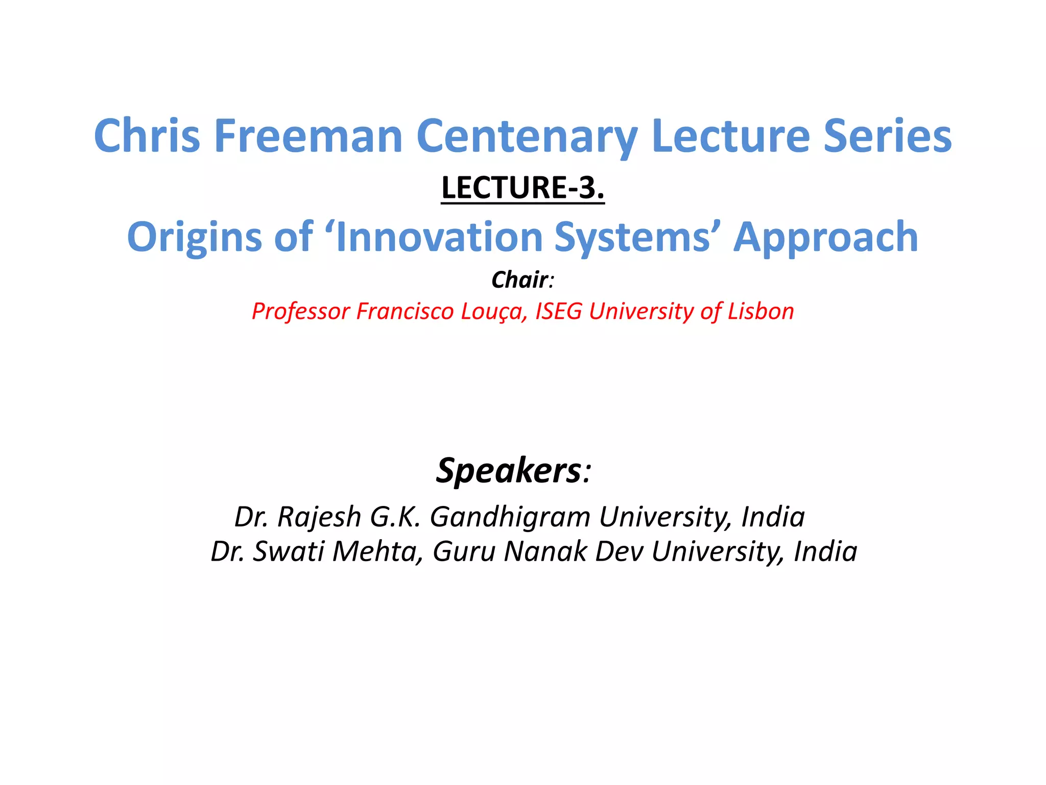 Innovation system 101-lecture-3 | PPT