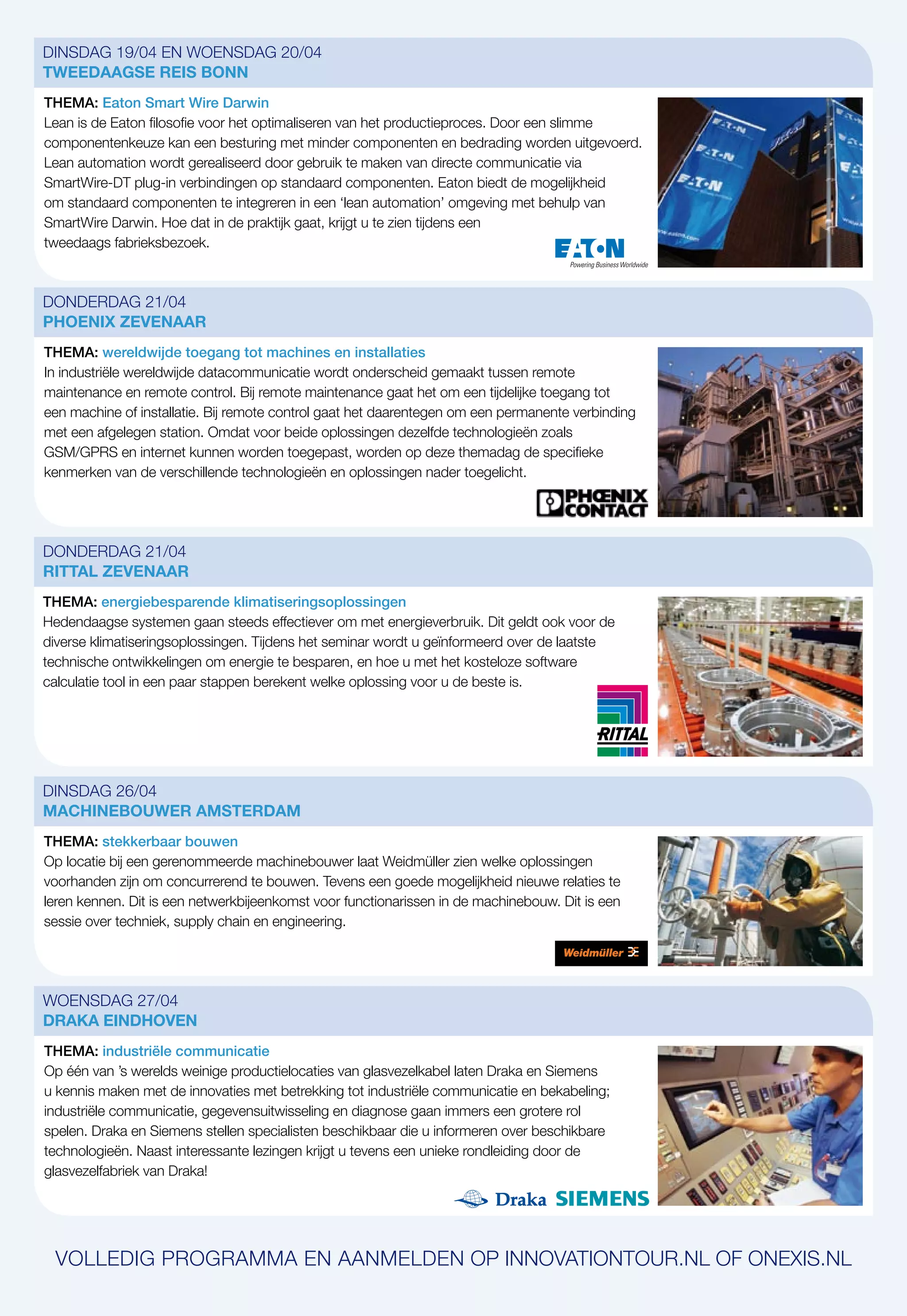 Innovation Tour Programma | PDF | Mechanical and Industrial Engineering Industry | Industries