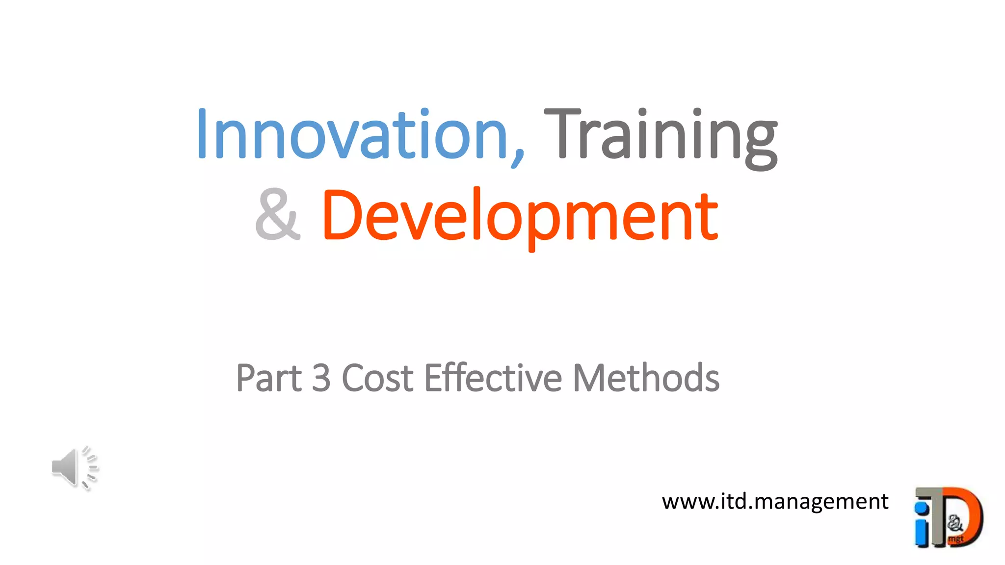 Innovation training and development 3 | PPTX
