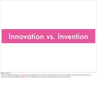 Innovation vs invention copy | PDF
