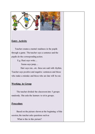 Innovative Lesson Plan on Present Continuous Tense | DOCX