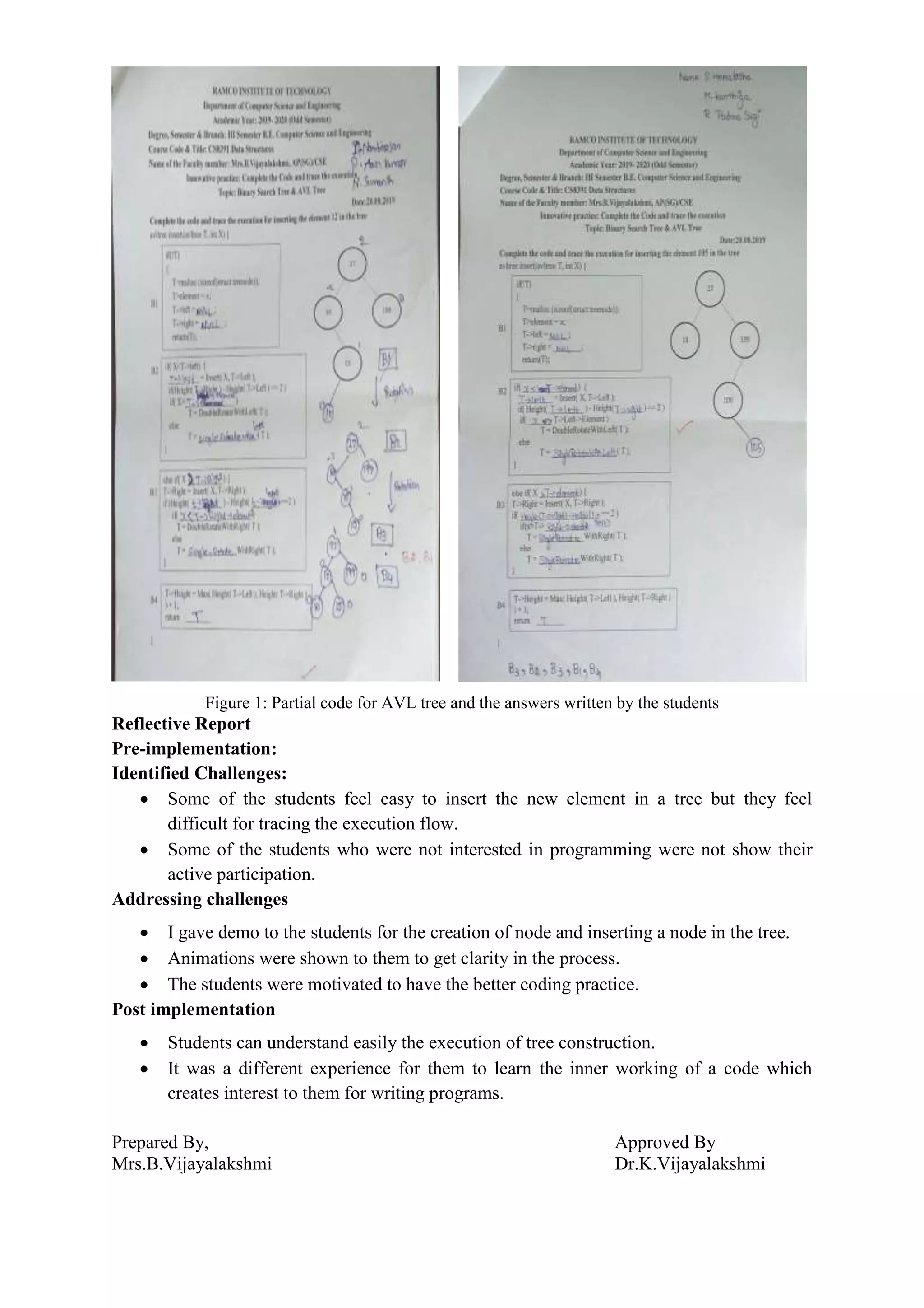 Innovative Practice- Learning by doing- Complete the code and trace the ...