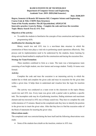 Innovative Practice- Learning by doing- Complete the code and trace the ...