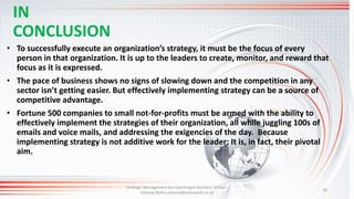 Innovative and Strategic management, formulation and implementation | PPT