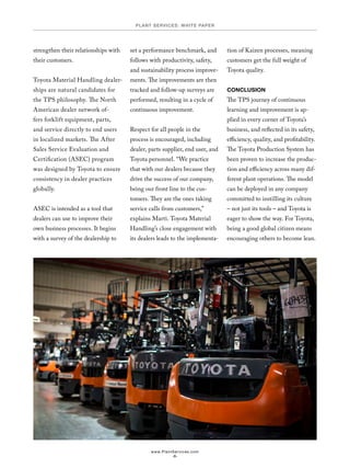 Innovative Applications of the Toyota Production System, Whitepaper | PDF