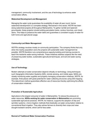 Innovative Approaches by NGOs Working for Water Conservation in ...