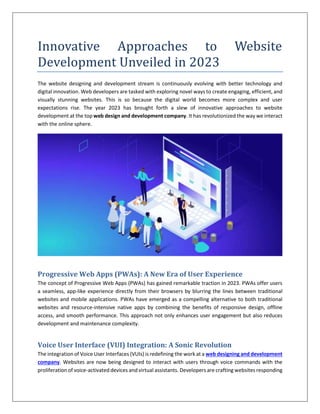 Innovative Approaches to Website Development Unveiled in 2023 | PDF