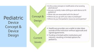 Innovative Approach to Pediatric Device Development | PPTX