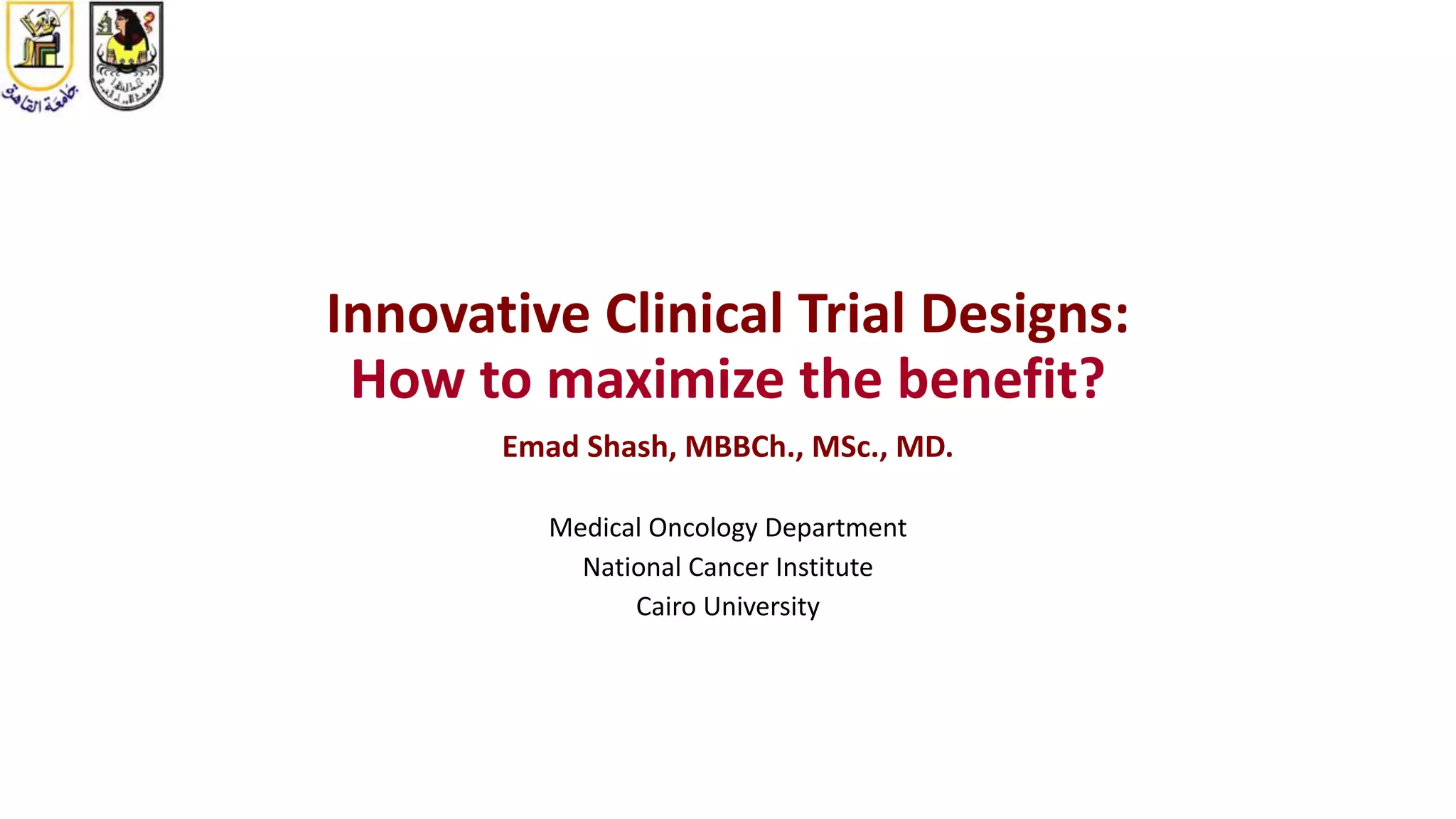 Innovative clinical trial designs | PDF