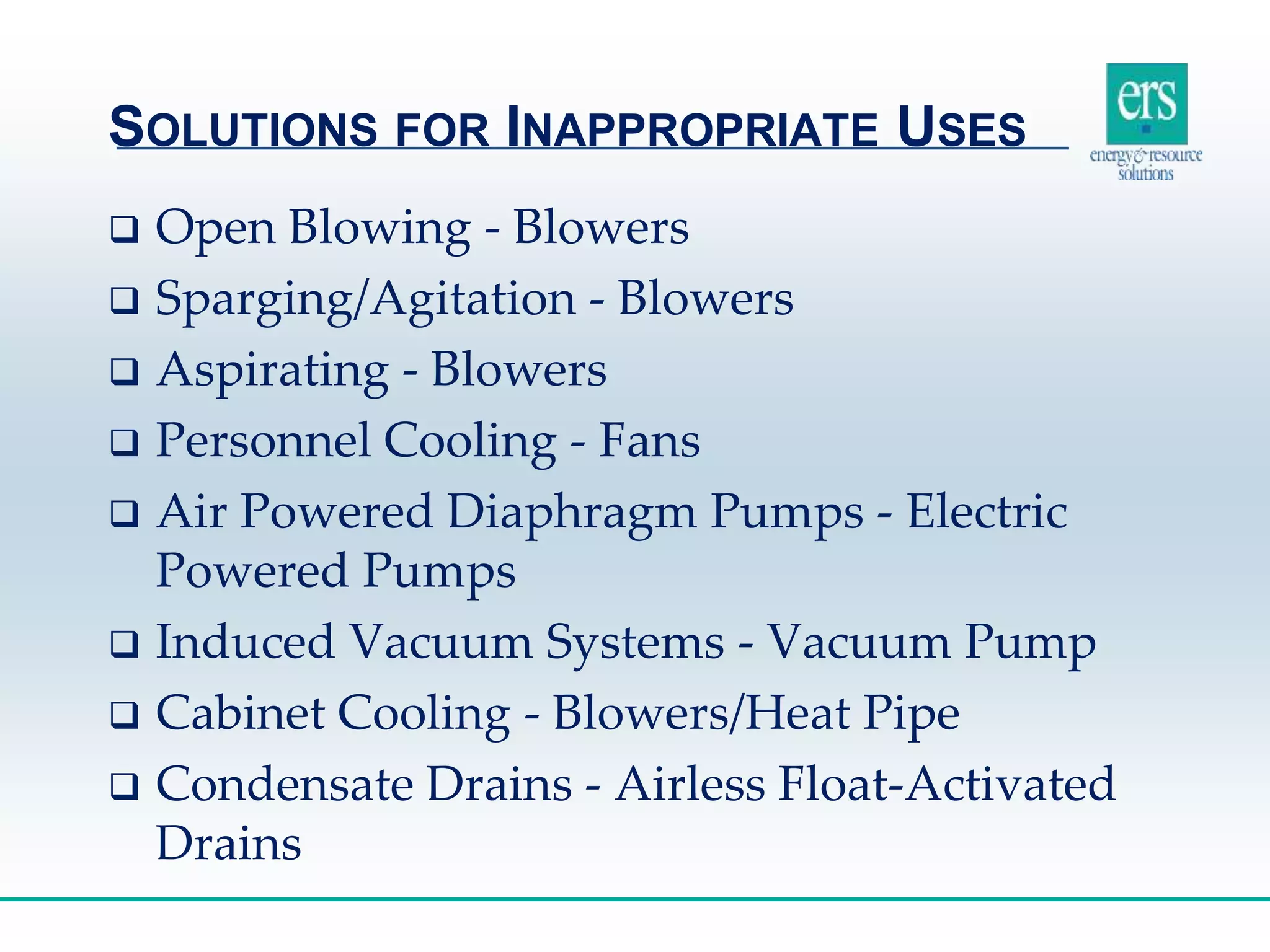 Innovative compressed air case studies | PPTX
