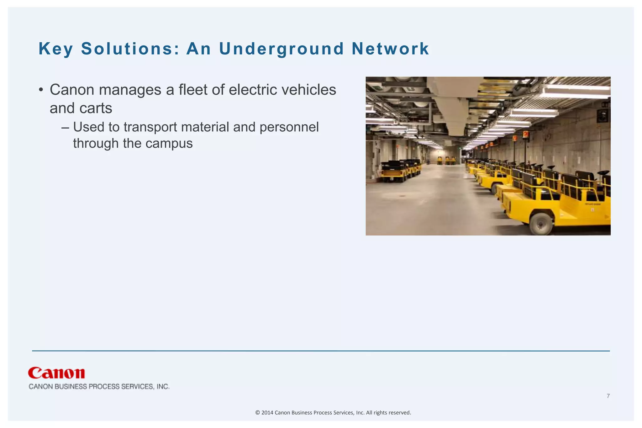 Case History: Innovative Corporate Campus Logistics Services | PPTX