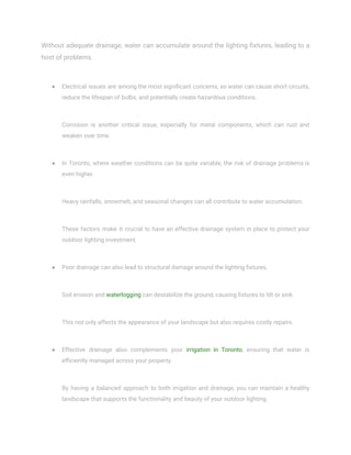 Innovative Drainage Systems_ Protecting Your Outdoor Lighting Toronto ...