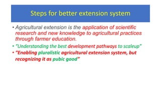 Agricultural Extension Reforms | PPTX