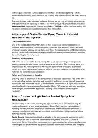 Innovative Fusion Bonded Epoxy Tanks_ Essential for Effective ...