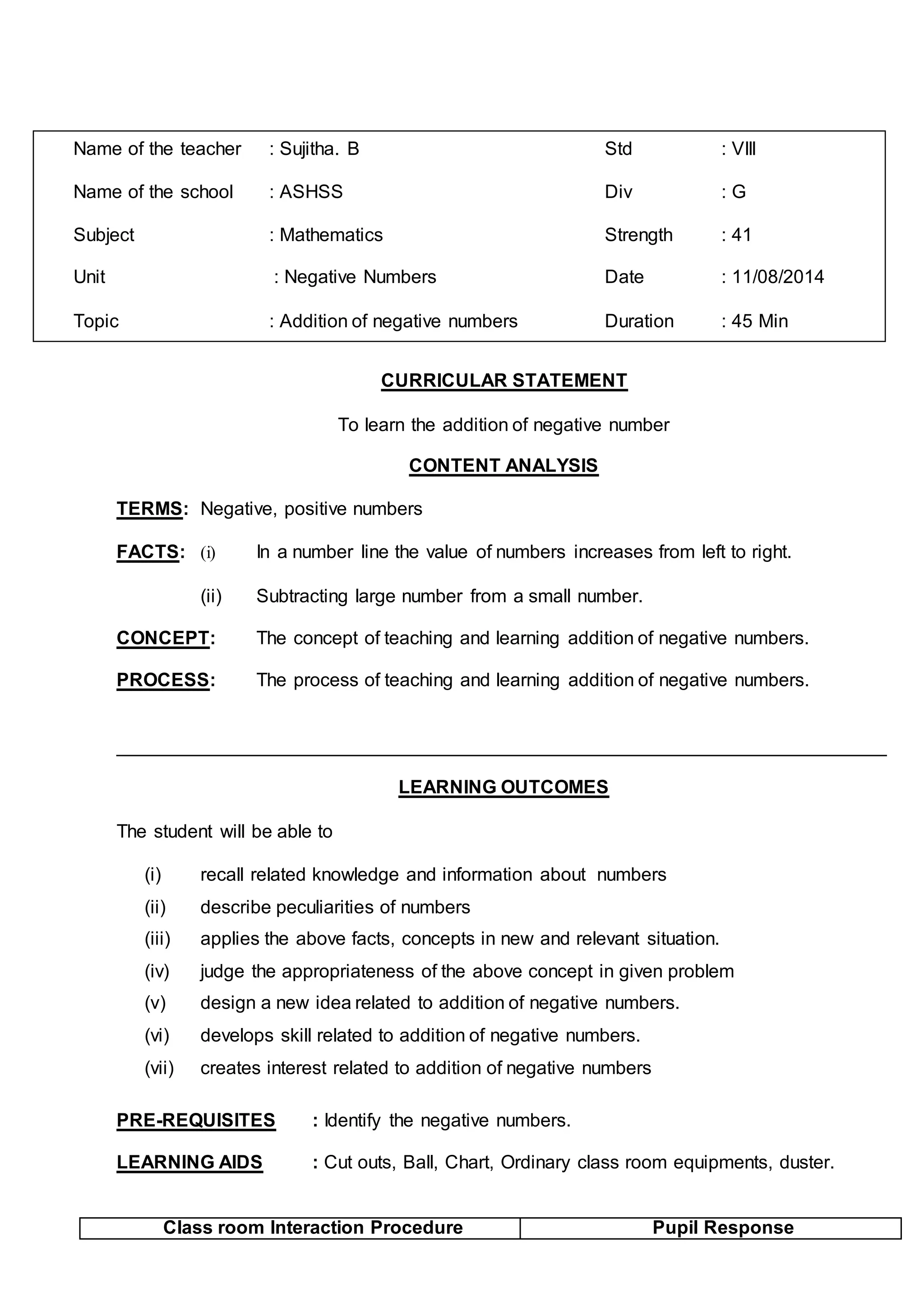 Innovative lesson lpan | DOCX