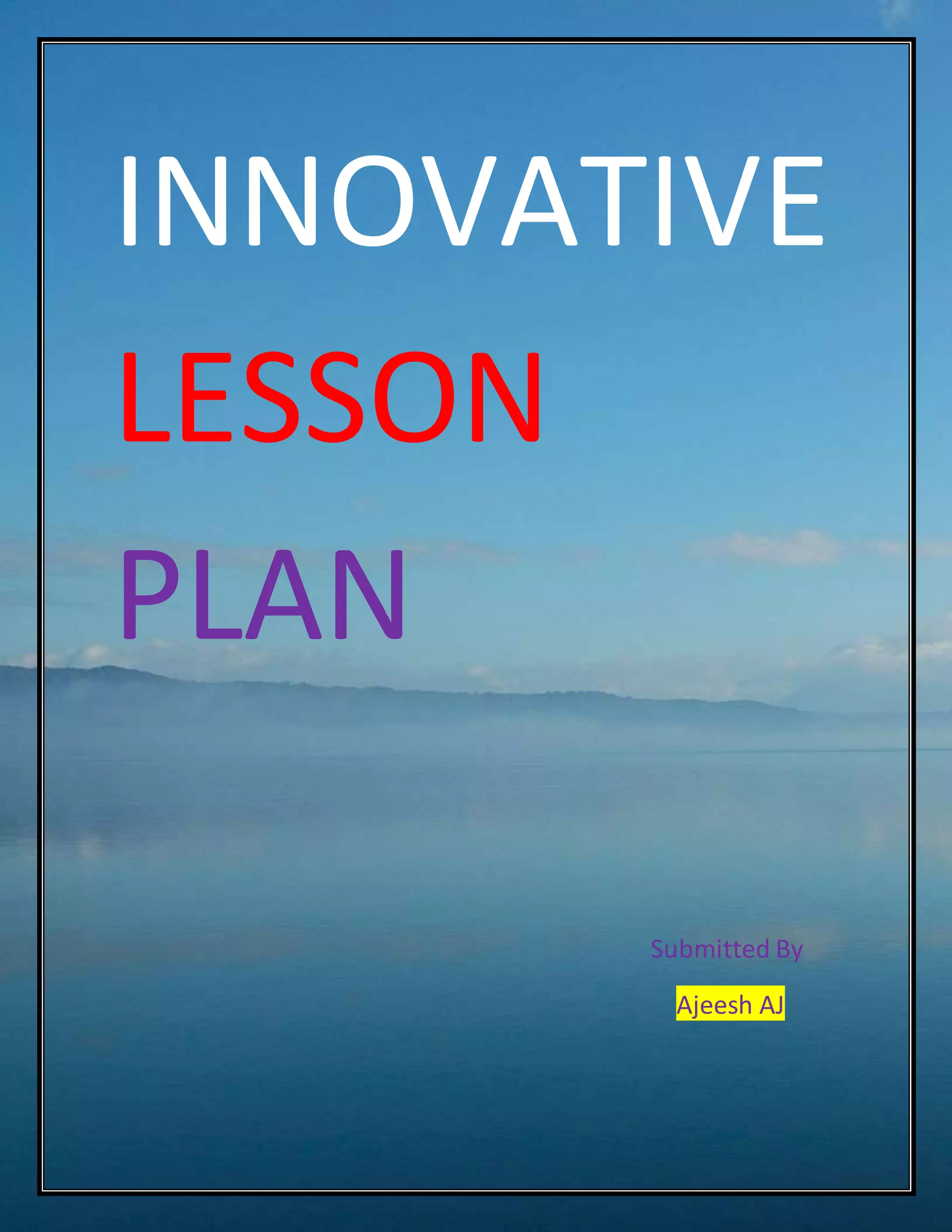 Innovative lesson plan | DOCX