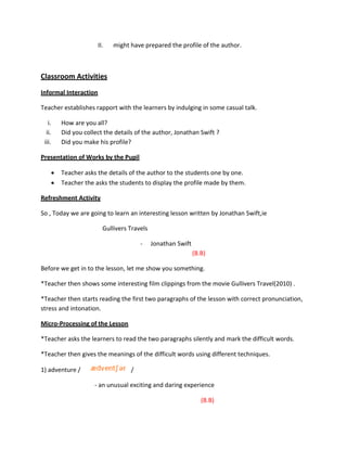 Self Designed Lesson Plan | DOCX