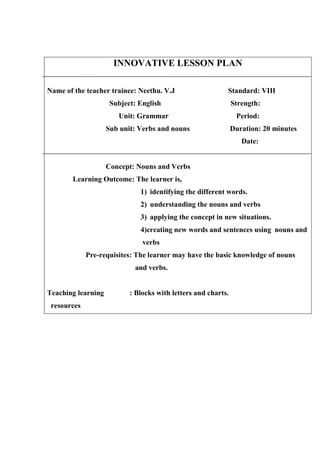 Innovative lesson plan. | PDF | Education